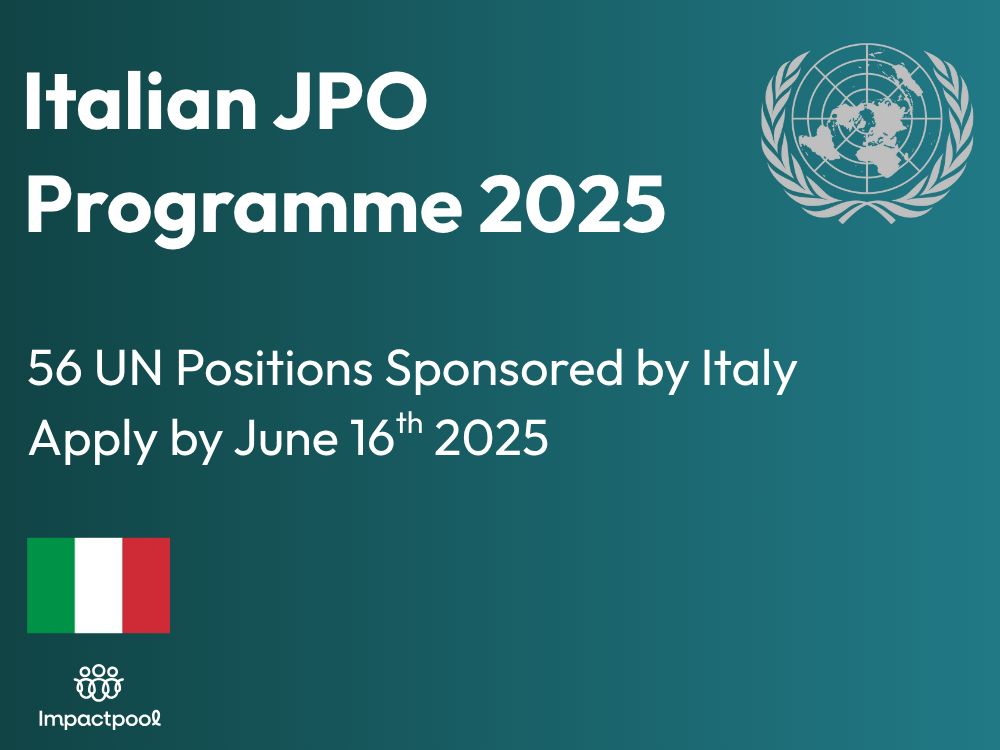 Italy Opens 56 Junior Professional Officer (JPO) Positions with the UN ...
