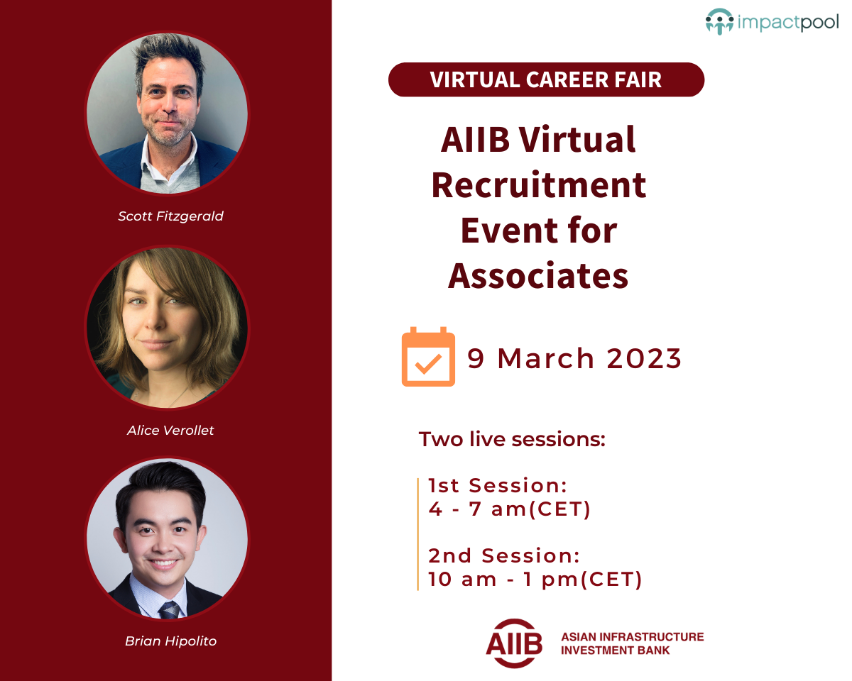 Join the AIIB Virtual Recruitment Event for Associates