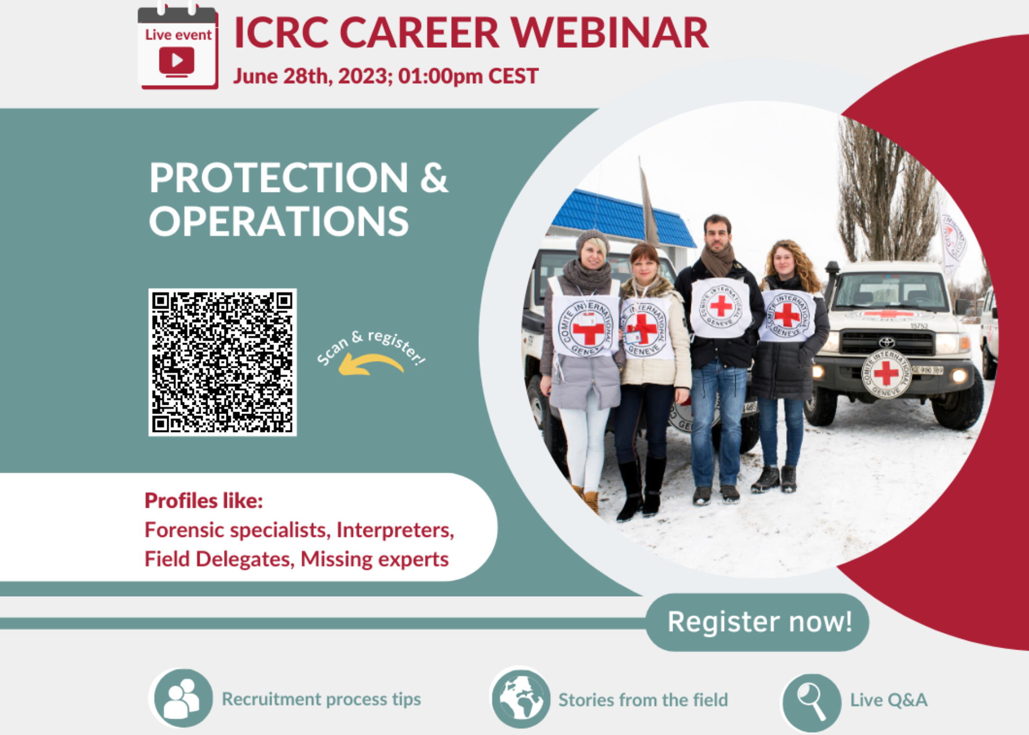 Register for the ICRC Webinar: Protection and Operations Careers